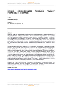 Raising Consciousness Through Feminist Pedagogy in Animation - Falmouth ...